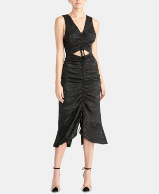 RACHEL Rachel Roy Shiloh Ruched Midi Dress, Created for Macy's - Macy's