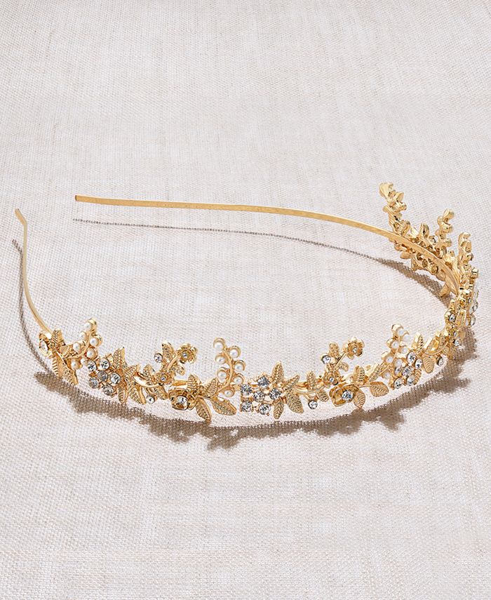 Inc International Concepts Inc Gold Tone Crystal And Imitation Pearl