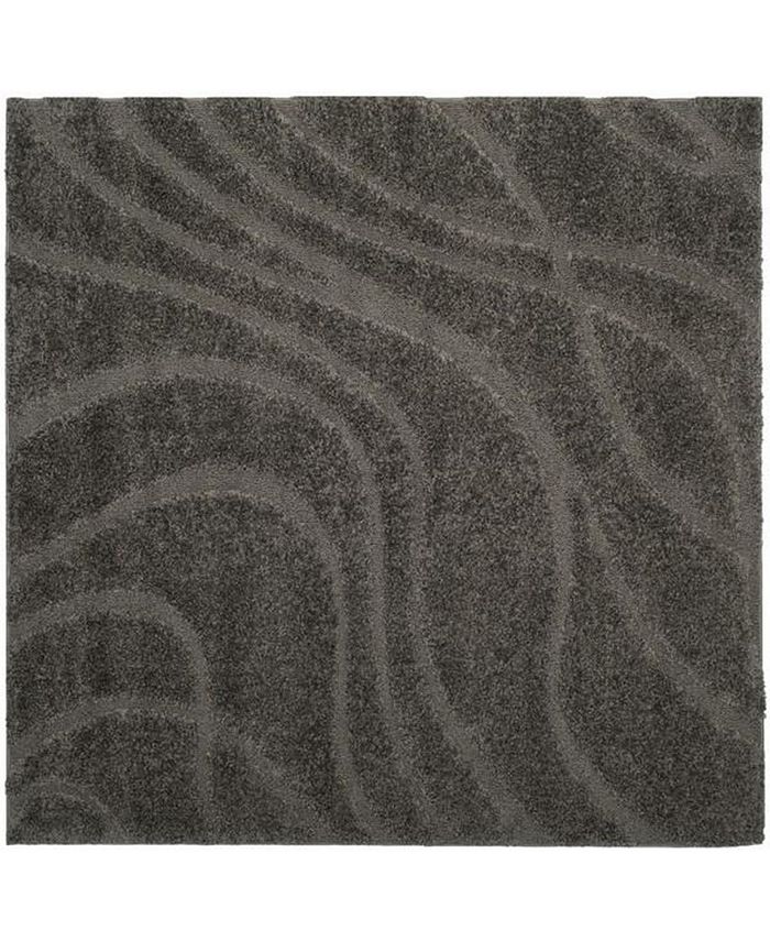 Safavieh Shag Gray 6'7" x 6'7" Square Area Rug - Macy's