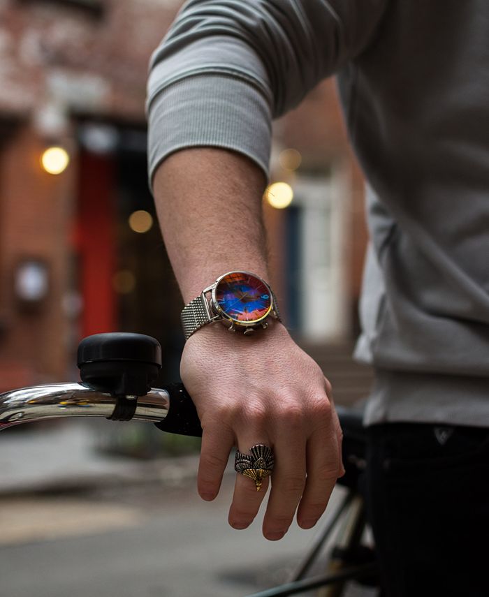 WELDER Men's Stainless Steel Mesh Bracelet Watch 45mm - Macy's