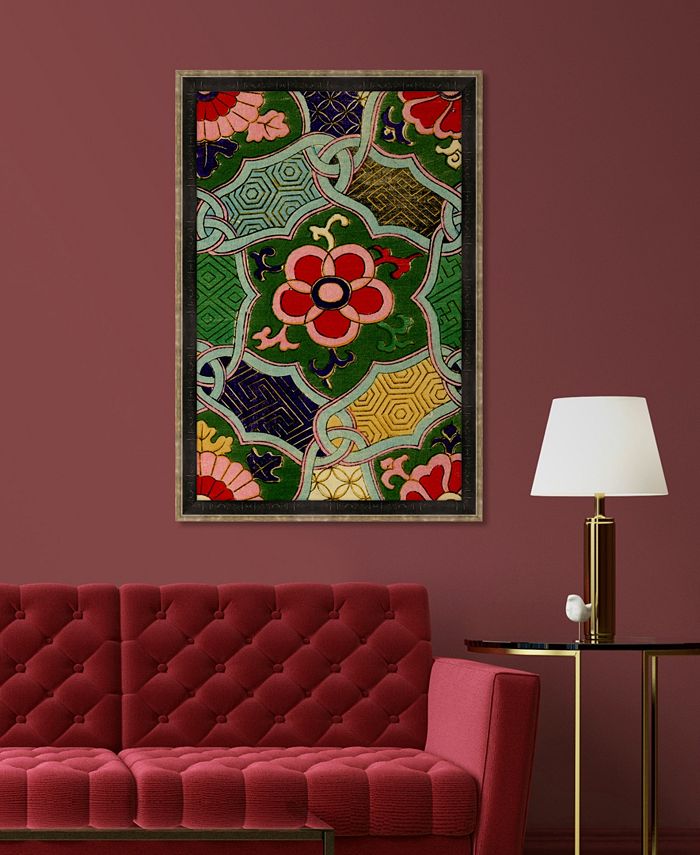 Melissa Van Hise Meiji Woodblock II Framed Giclee Wall Art - 27" x 39 ...