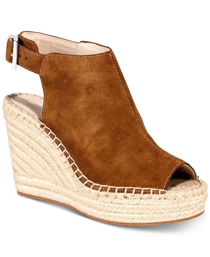 Kenneth Cole New York Women's Olivia Espadrille Peep-Toe Wedges - Macy's