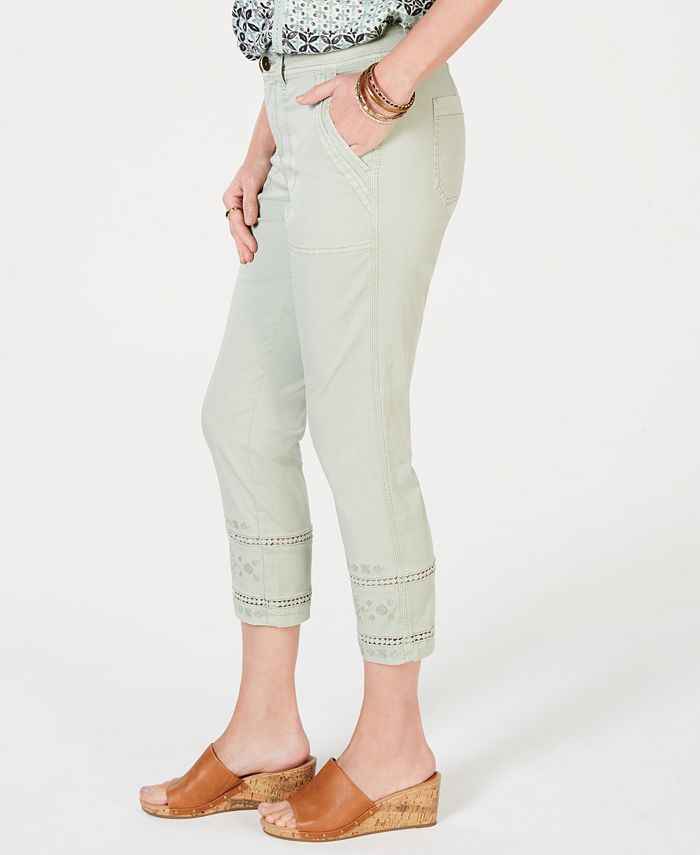 Style & Co Embroidered Capris Pants, Created for Macy's - Macy's