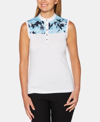Callaway Printed Colorblocked Sleeveless Golf Top - Macy's