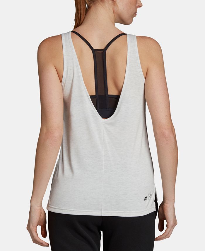 adidas Wanderlust Low-Back Graphic Tank Top - Macy's