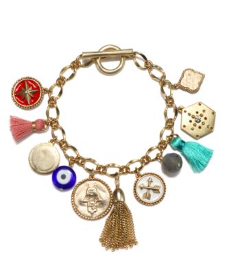 Capwell & Co. Charm Tassel Bracelet - Macy's