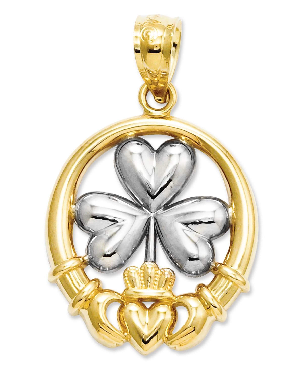 Click here for 14k Gold and Sterling Silver Charm  Claddagh and S... prices