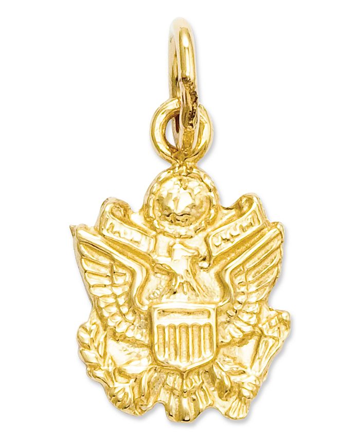 Macy's 14k Gold Charm, U.S. Army Insignia Charm - Macy's