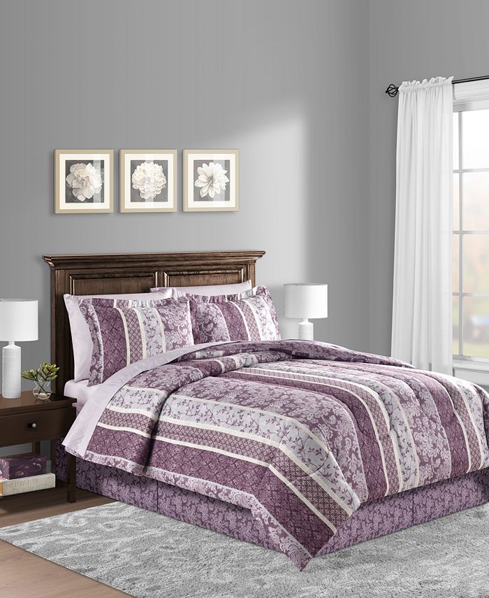 Sunham Martina Reversible 8-Pc. Queen Comforter Set - Macy's