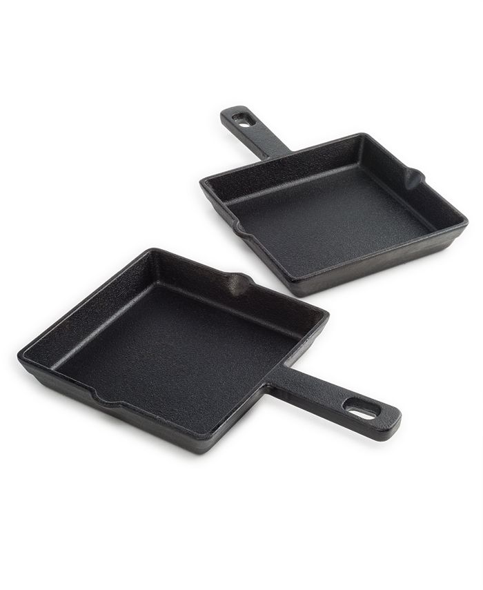 Goodful 2-Pc. Mini Cast Iron 6" Griddle Set, Created for Macy's - Macy's