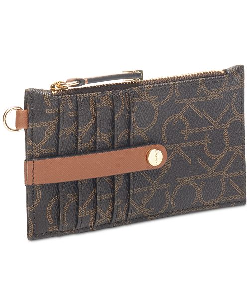Calvin Klein Signature Card Case & Reviews - Handbags & Accessories ...