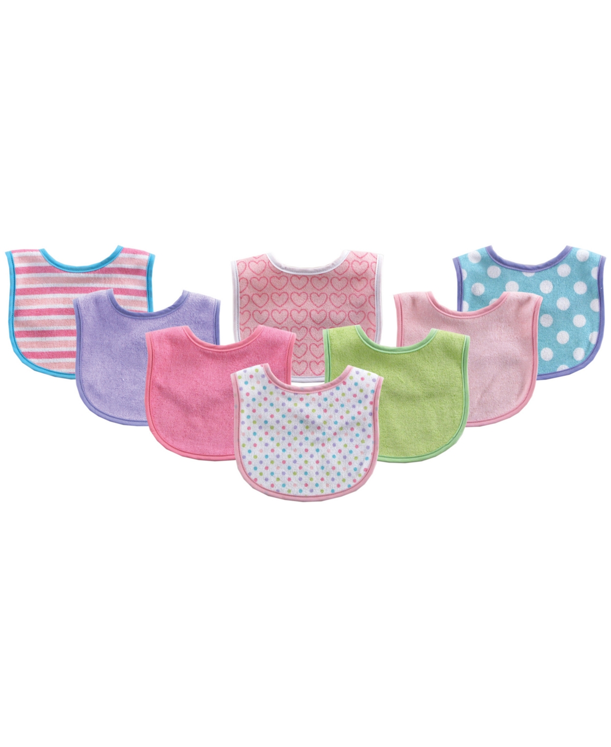 Click here for Luvable Friends Girls 8Pk Drooler Bibs - Pink prices