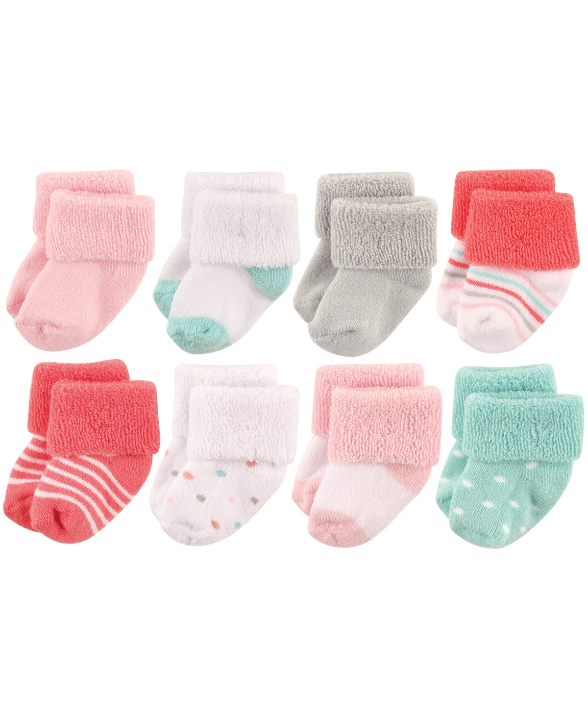 Click here for Luvable Friends Baby Girls Newborn Terry Socks - C... prices