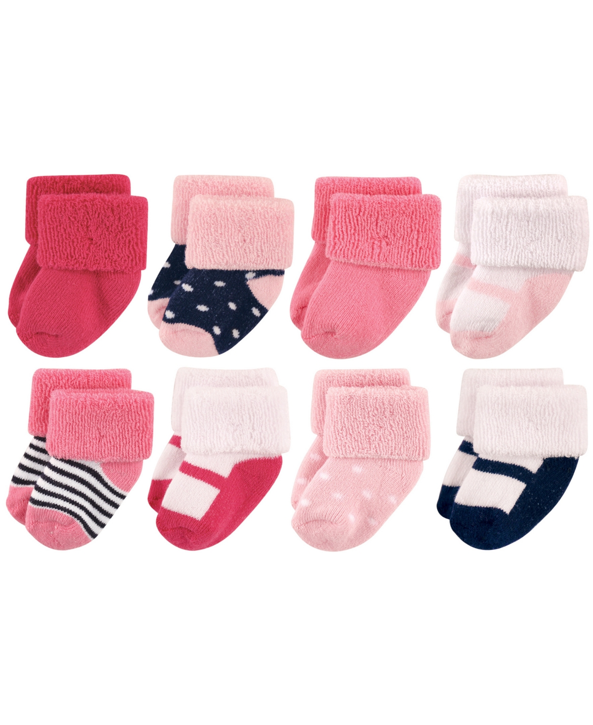 Click here for Luvable Friends Baby Girls Newborn Terry Socks - N... prices