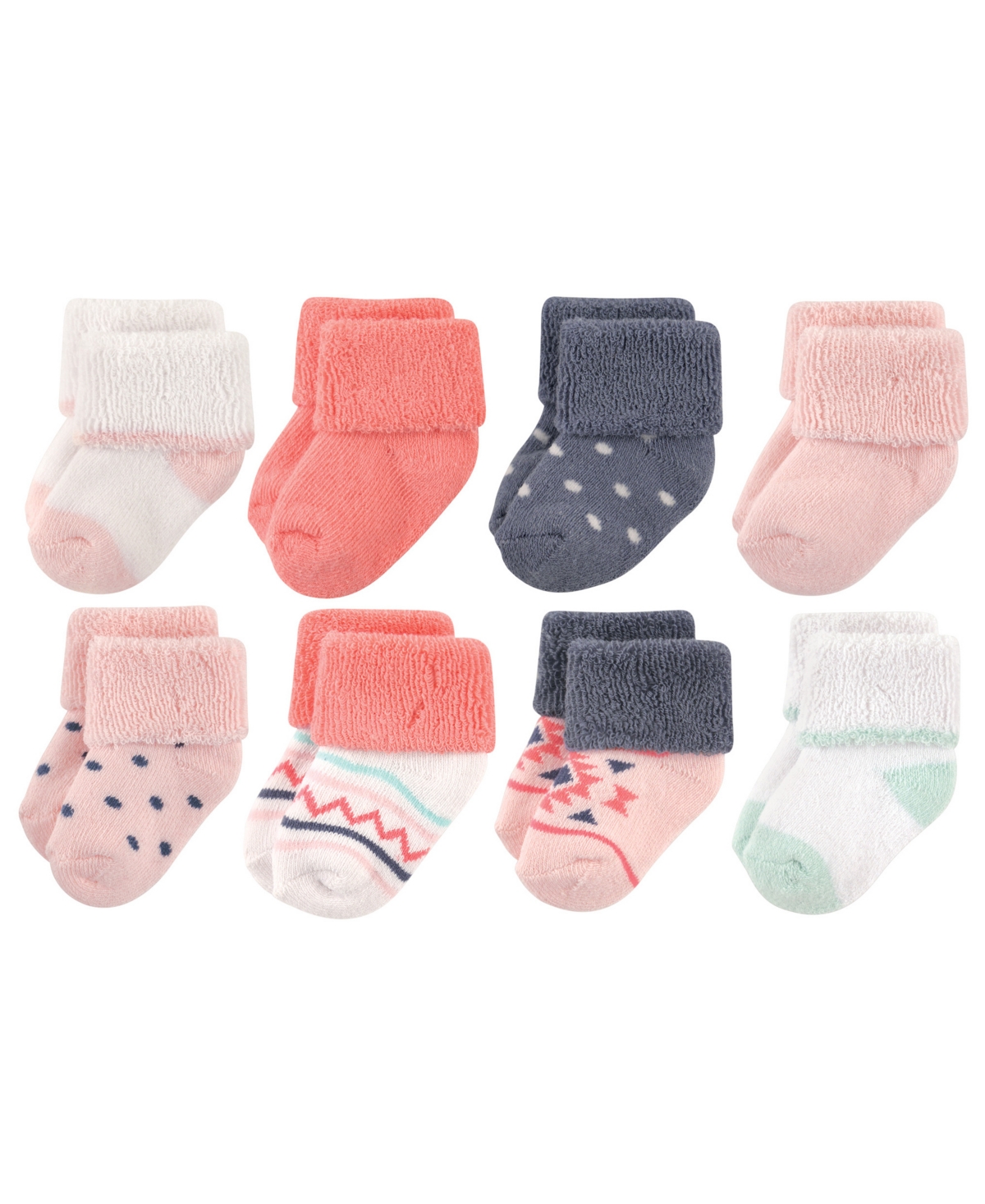 Click here for Luvable Friends Baby Girls Newborn Terry Socks - G... prices