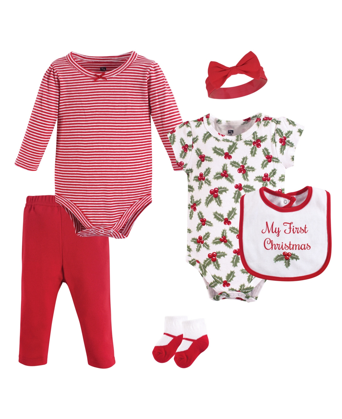 Click here for Hudson Baby Baby Girls Hudson 6pc Layette Set - Ho... prices