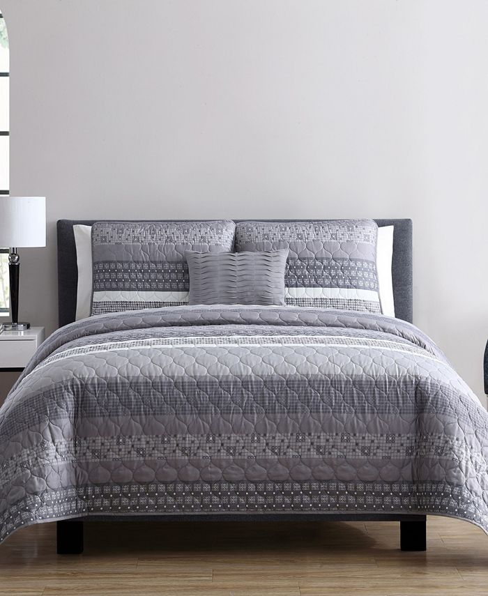 VCNY Home Casper 4 Piece 4 Piece Full/Queen Quilt Set - Macy's