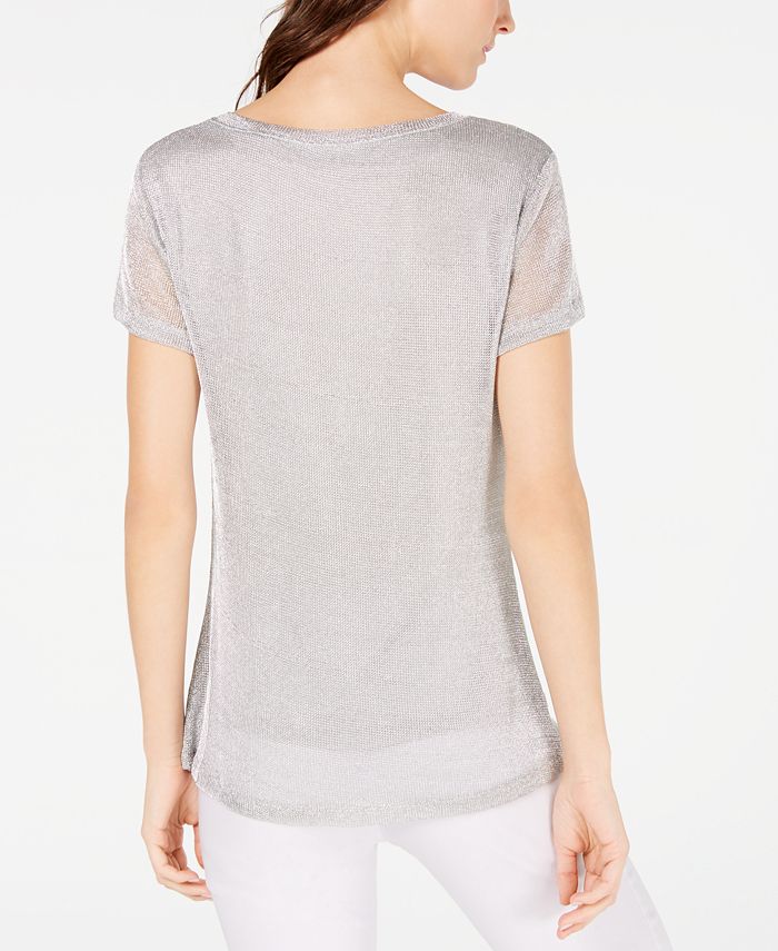 INC International Concepts INC Metallic T-Shirt, Created for Macy's ...