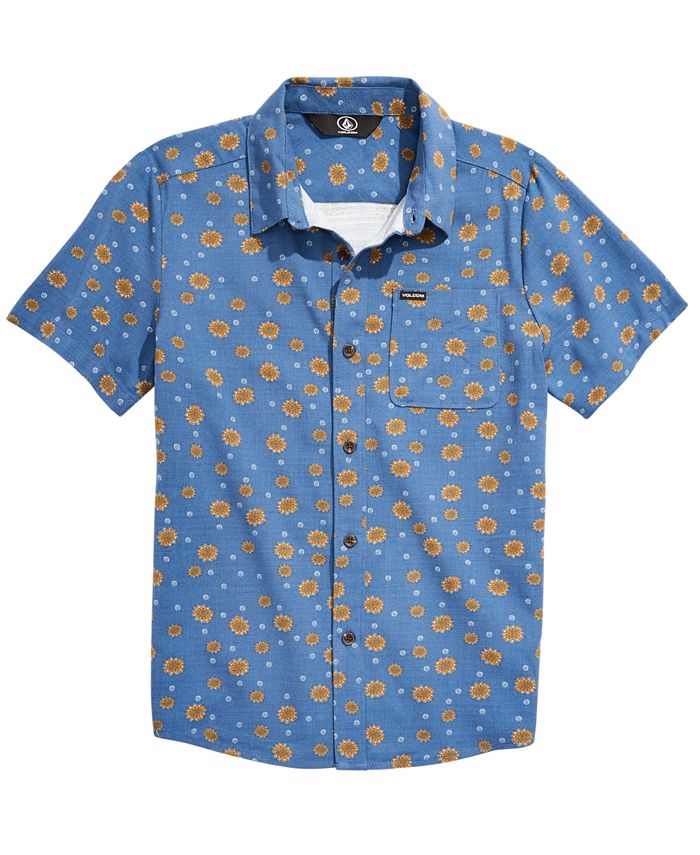 Volcom Toddler Boys Everett Classic-Fit Printed Oxford Shirt - Macy's
