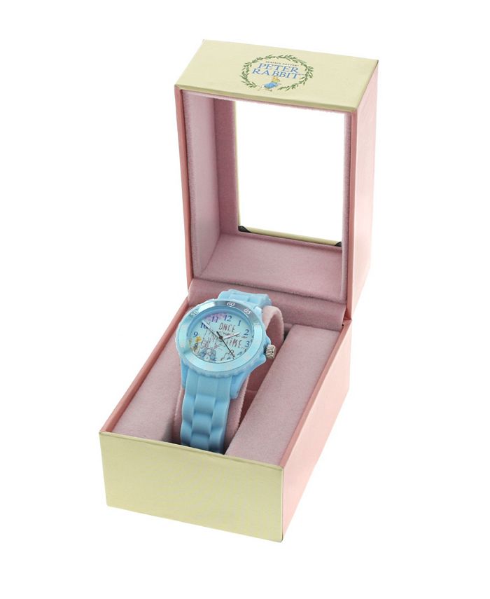 Beatrix Potter Children's Peter Rabbit Time Teacher Light Blue Silicone ...