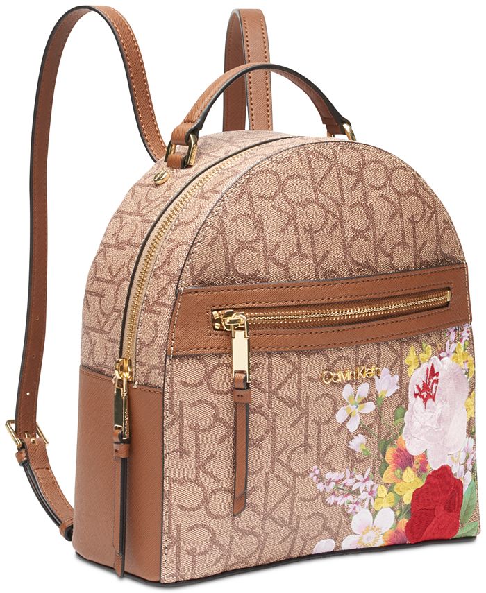 Calvin Klein Mercy Signature Floral Backpack - Macy's