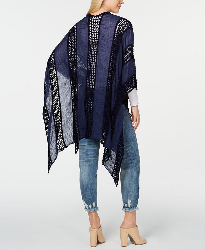 Cejon Gauzy Slub Ruana - Macy's