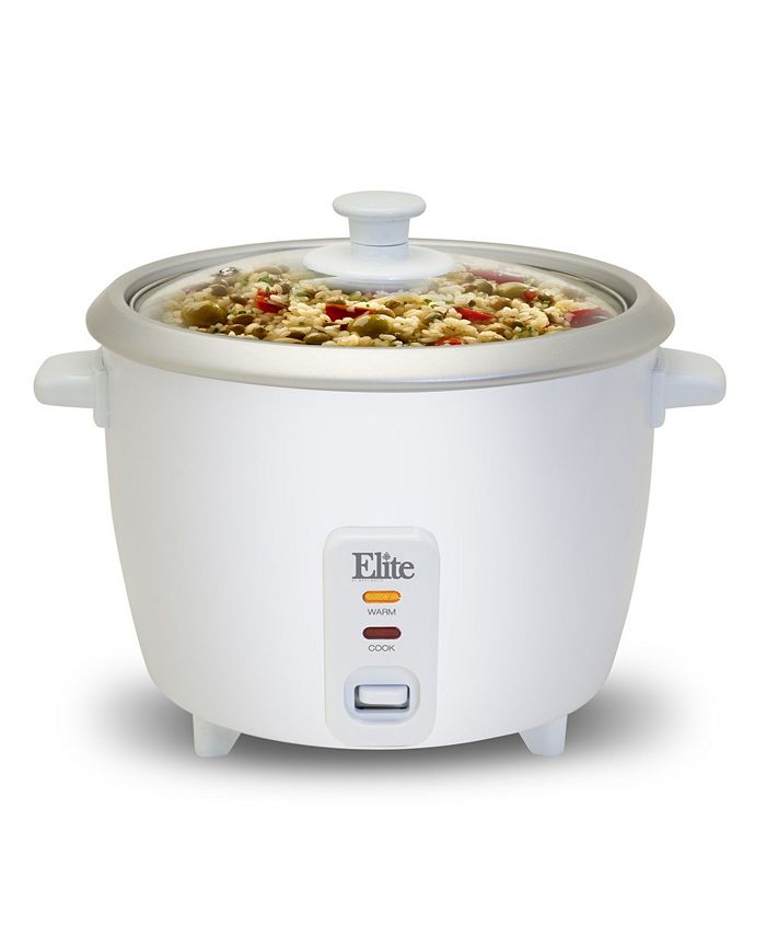 Elite Gourmet Elite Cuisine 6-Cup Rice Cooker with Glass Lid and Keep ...