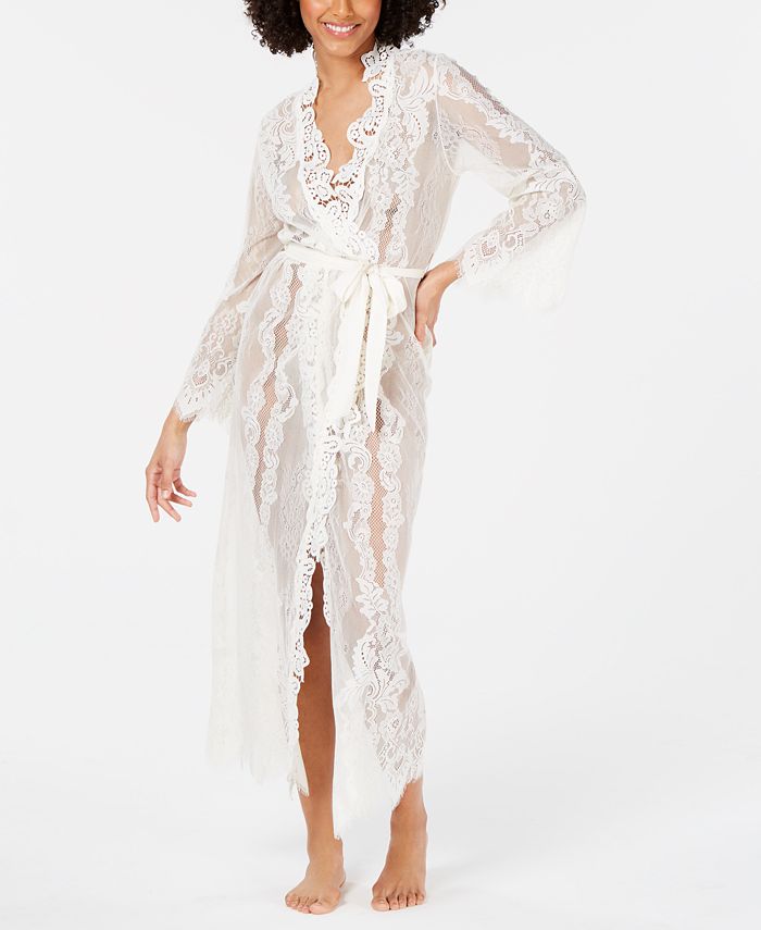 INC International Concepts INC Ivory Lace Wrap Robe, Created for Macy's ...