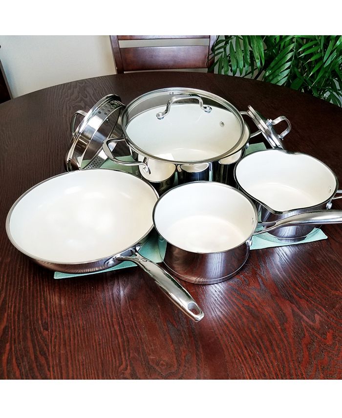 Gibson Cusine Gleaming 7 Piece Cookware Set - Macy's