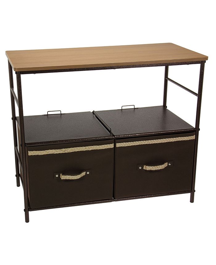 Household Essentials Bronze 2-Tier Storage Table - Macy's