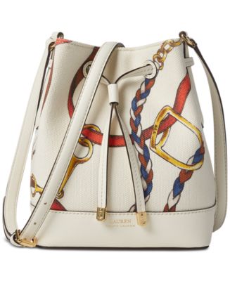 Lauren Ralph Lauren Dryden Mini Debby II Canvas Drawstring Bag - Macy's