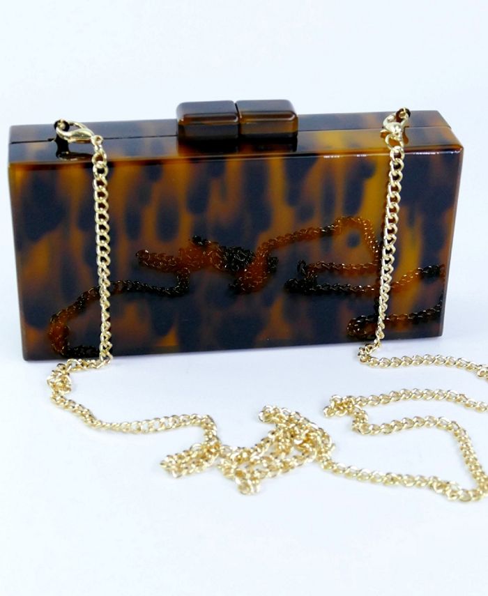 Milanblocks Tortoise Acrylic Clutch Bag by The Workshop at Macy's - Macy's