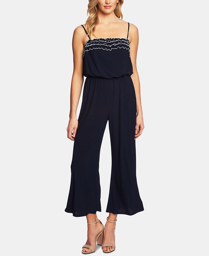 CeCe Ruffled Knit Jumpsuit - Macy's