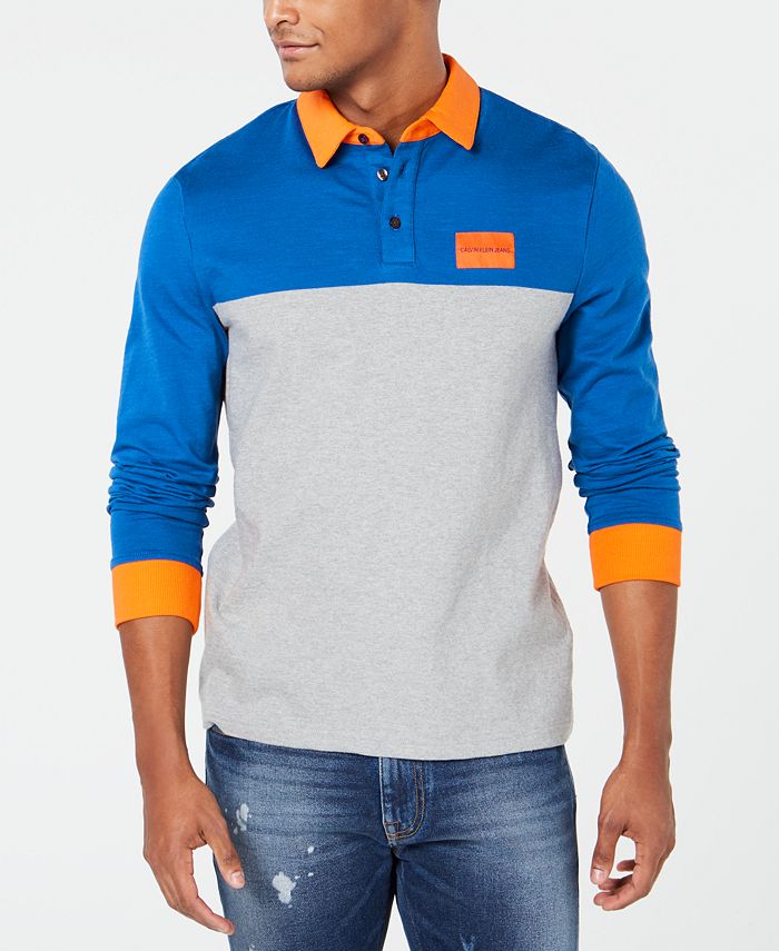 Calvin Klein Jeans Men's Colorblocked Rugby Shirt - Macy's