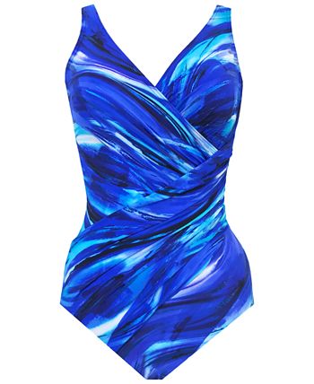 Miraclesuit Breakers Printed Oceanus Twist-Front Allover Slimming One ...