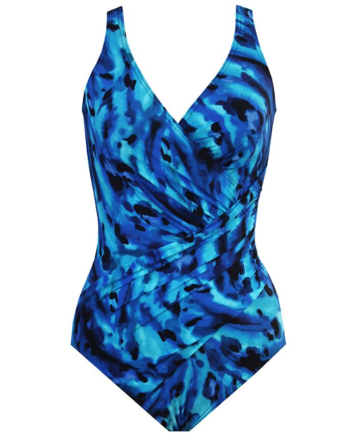 Miraclesuit DD Cup Ocean Ocelot Oceanus Allover Slimming One-Piece - Macy's