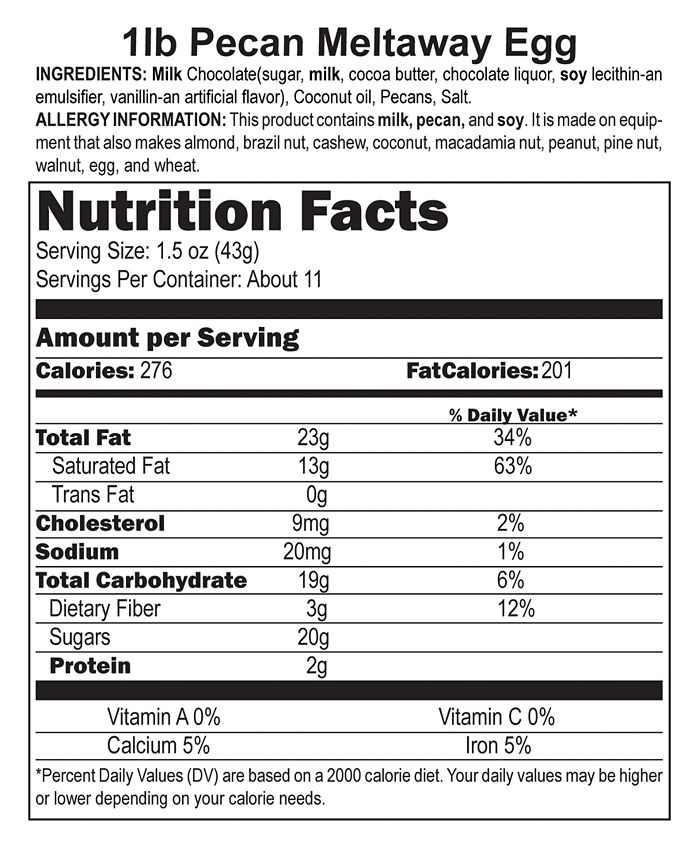 Betsy Ann Chocolates Pecan Melt-Away Egg - Macy's