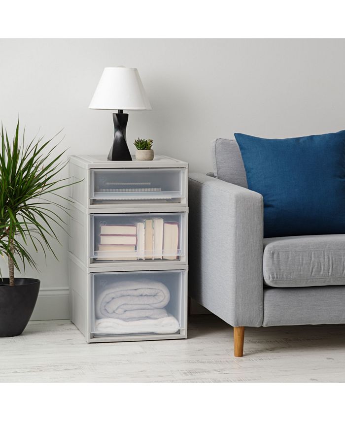 IRIS USA Iris Shallow Medium Deep Box Chest Drawer Set - Macy's