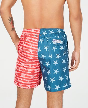 Trunks Surf & Swim Co. Men's American Flag Print 6" Swim Trunks - Macy's