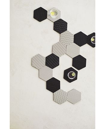 Chilewich Hex Mixed Strike & Pickstitch Coasters, Set of 4 - Macy's