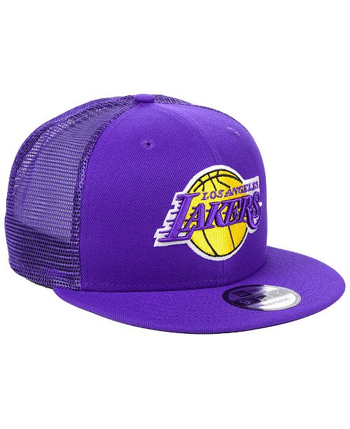 New Era Los Angeles Lakers Nothing But Net 9FIFTY Snapback Cap ...