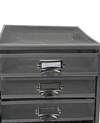 Mind Reader Mesh 10 Drawer Cabinet Metal Storage Drawers File Storage ...