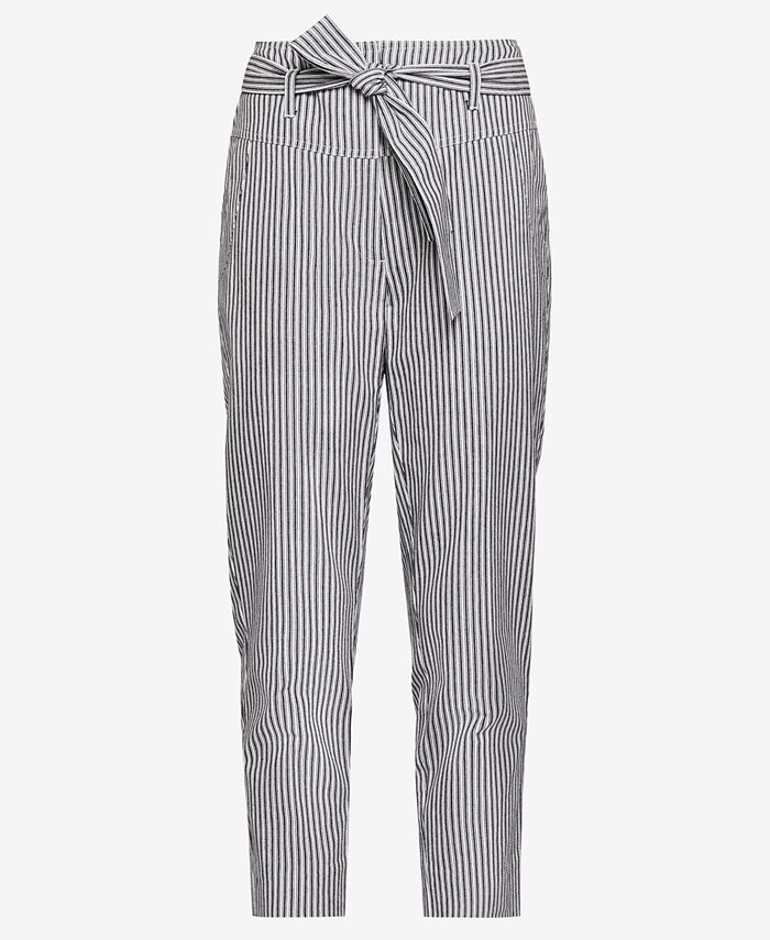 BCBGeneration Striped Cropped Trousers - Macy's