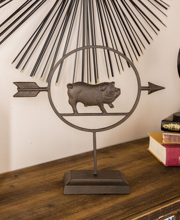 Rosemary Lane Farmhouse Metal Pig Table Decor - Macy's