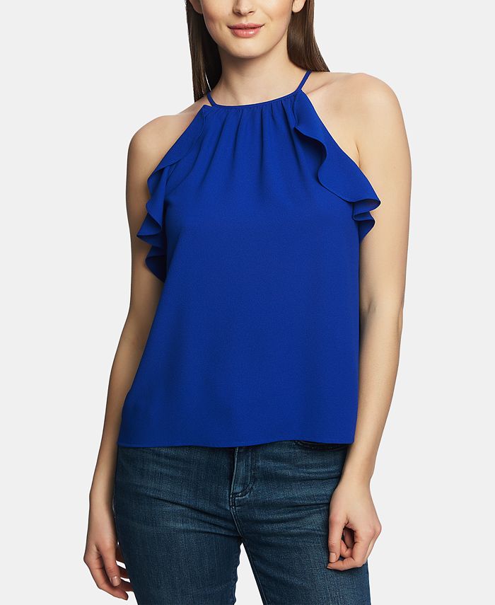1.STATE Ruffle-Trim Halter Top - Macy's