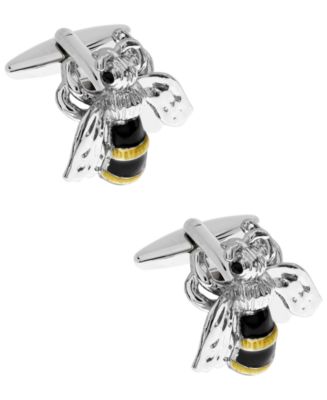 Sutton Silver-Tone Honey Bee Cufflinks - Macy's