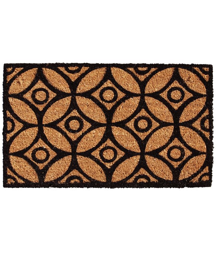 Home & More Circles and Stars 24" x 36" Coir/Vinyl Doormat - Macy's