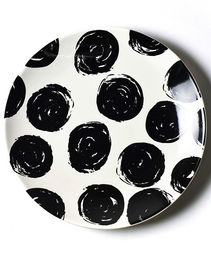 Coton Colors by Laura Johnson Brushed Dot Scoop Platter - Macy's