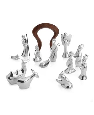 Nambé 13-Piece Miniature Nativity Set - Macy's