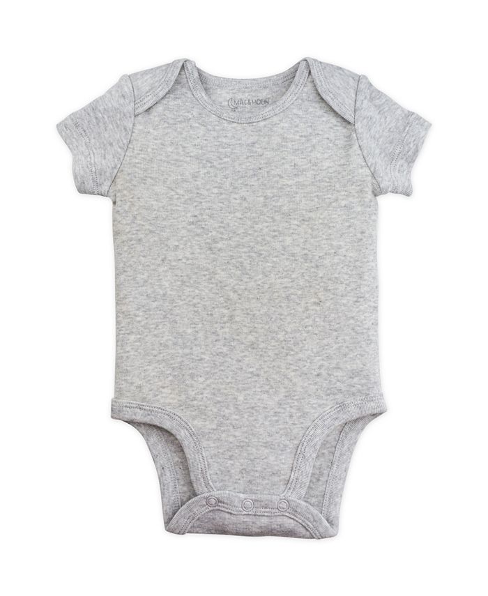 Mac & Moon Mac and Moon 5-Pack Short Sleeve Bodysuits in Neutral Tones ...